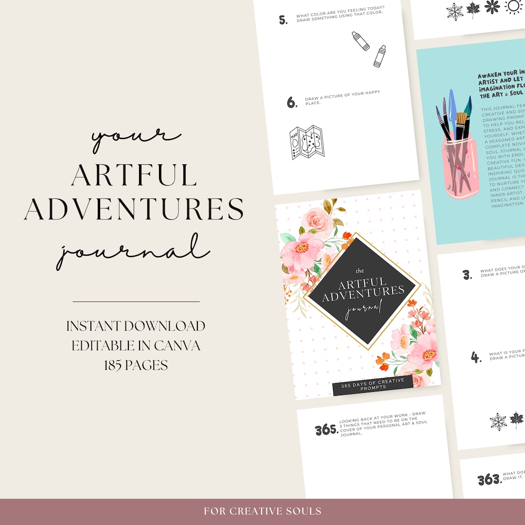 Canva Drawing and Art Journal, Artist Doodle Book, Digital Illustration ...