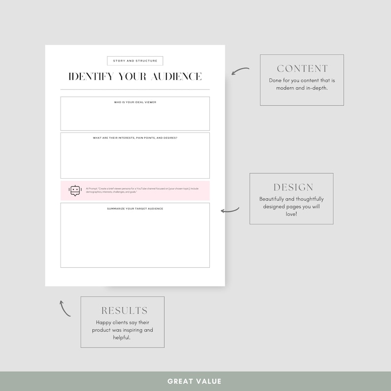 Youtube Script Planner | Canva Template for Content Creators | Video ...