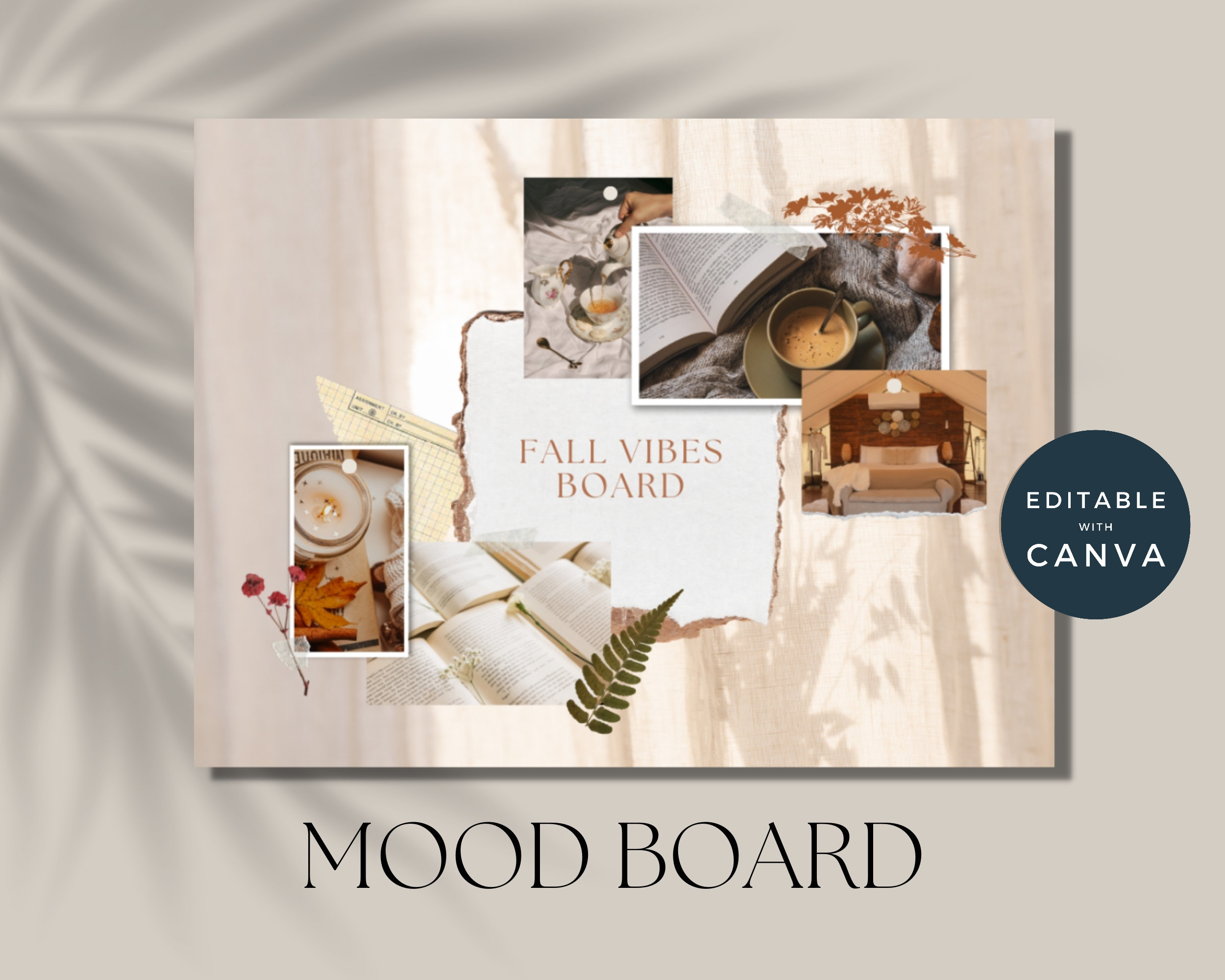Canva Mood Board Bundle, Canva Vision Board Templates, Editable Mood ...