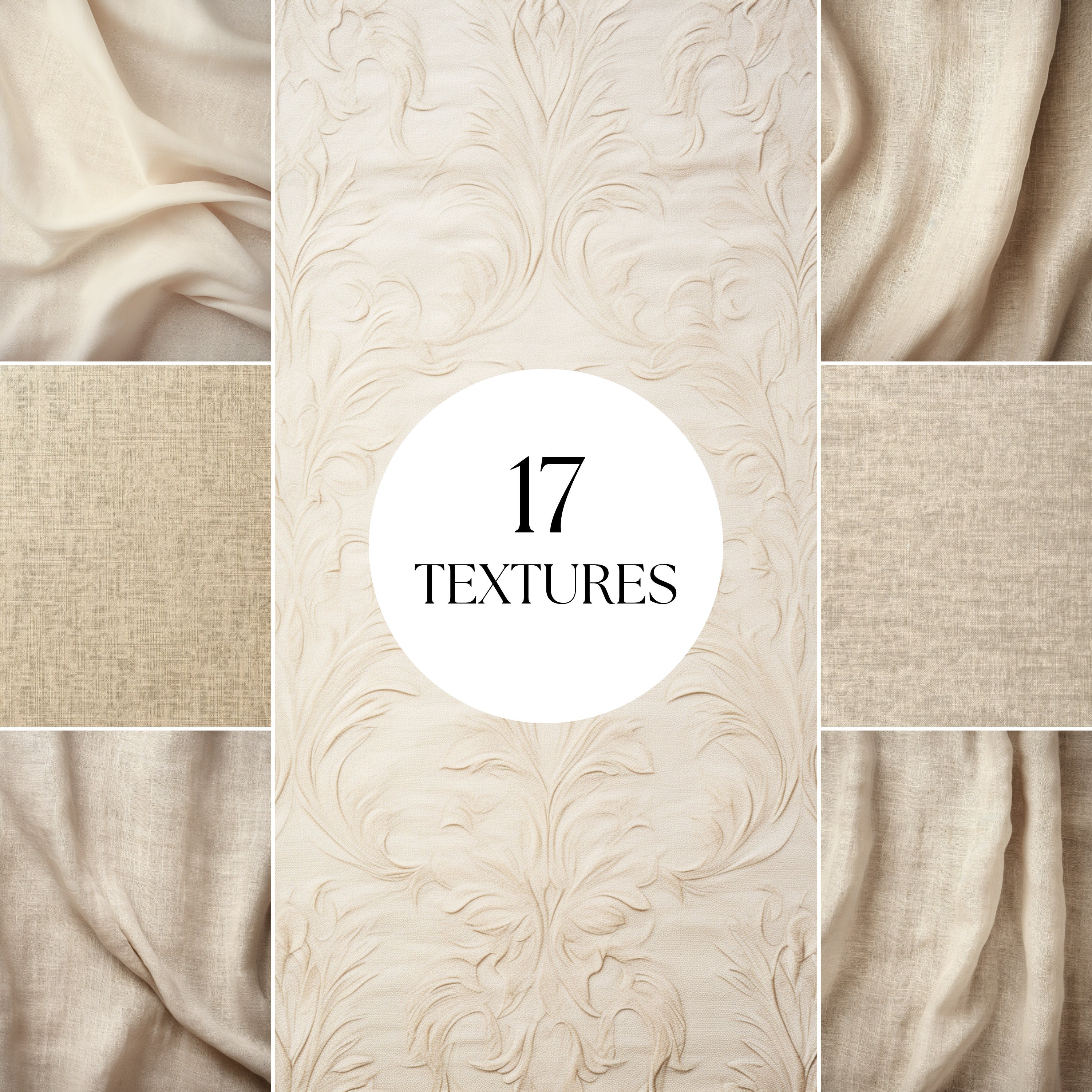 Linen Fabric Texture Pack, Luxury Material Backgrounds and Patterns ...