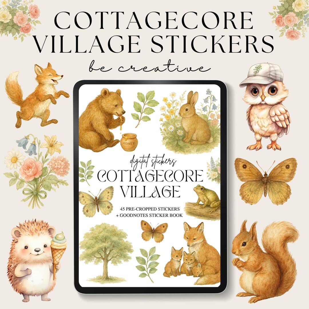 Cottagecore Digital Stickers, Goodnotes Stickers, Notability Stickers ...