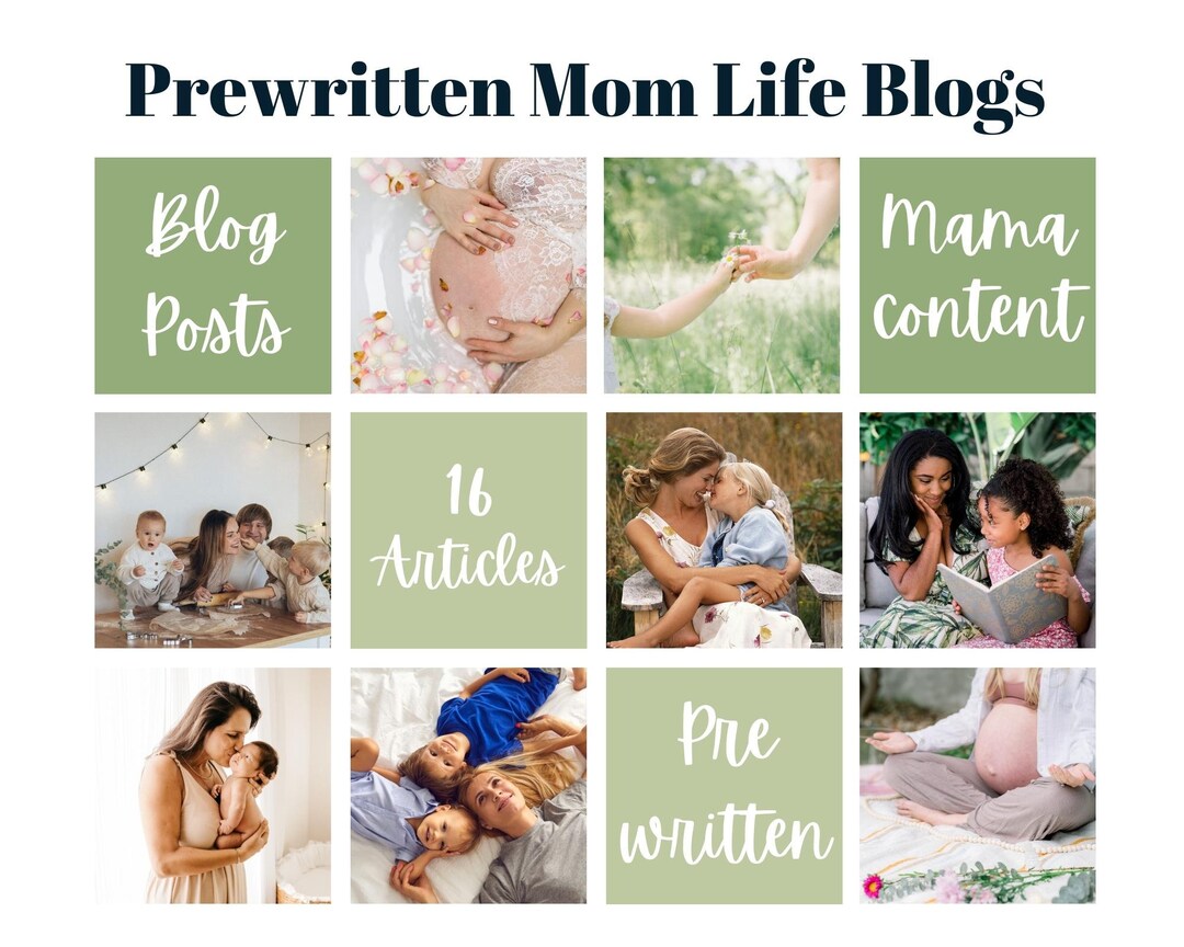 16 Prewritten Blog Posts for Mompreneurs, Mommy Influencer Articles ...
