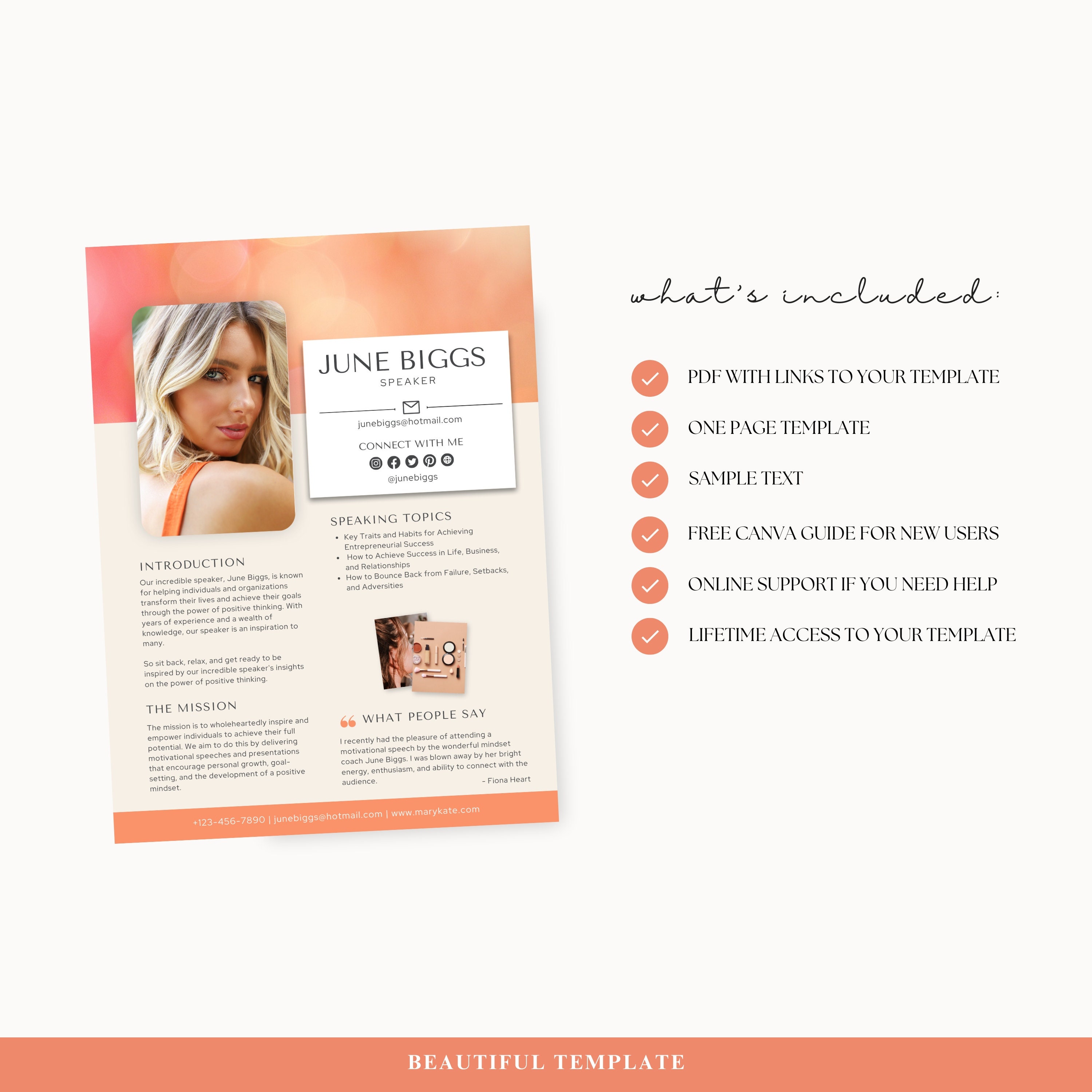 Guest Speaker Template Single Sheet Presenter Template - Etsy