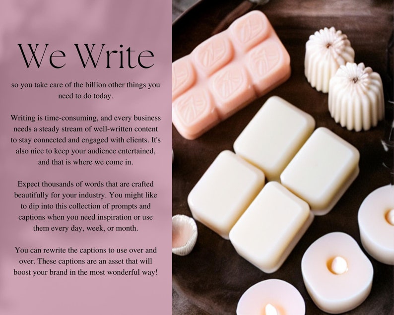 40 Written Social Media Captions and Prompts for Wax Melt - Etsy