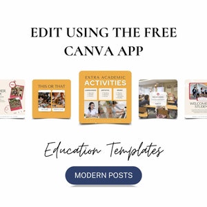 School Instagram Posts, Educational Social Media, Templates, Instagram ...