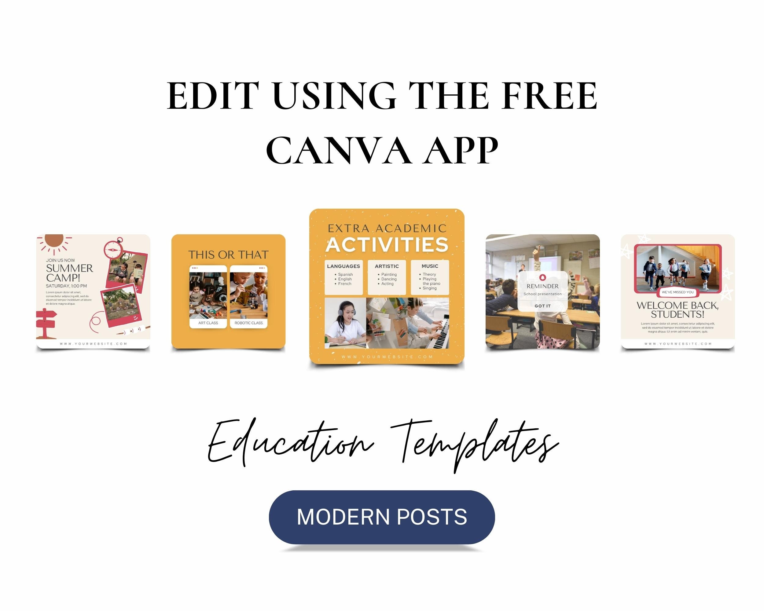 School Instagram Posts, Educational Social Media, Templates, Instagram ...