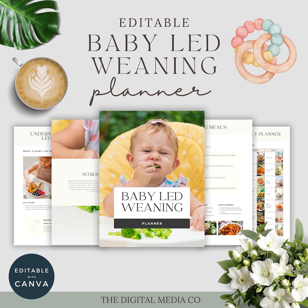 Baby Led Weaning Planner | Canva Editable PDF | BLW Meal Plan Tracker ...