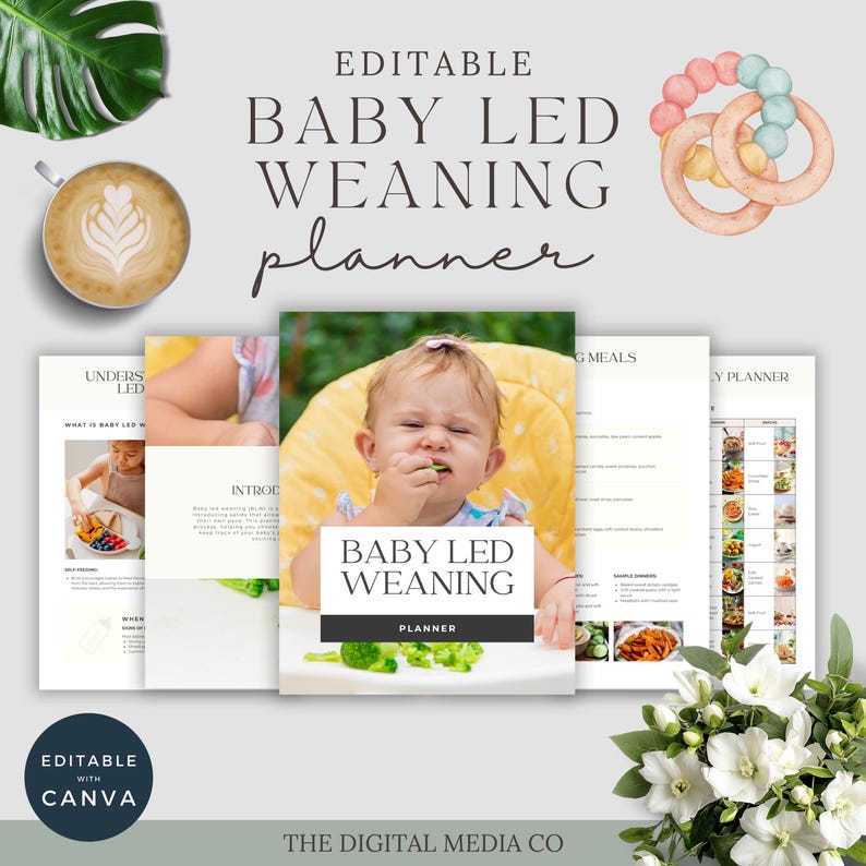 Baby Led Weaning Planner | Canva Editable PDF | BLW Meal Plan Tracker ...