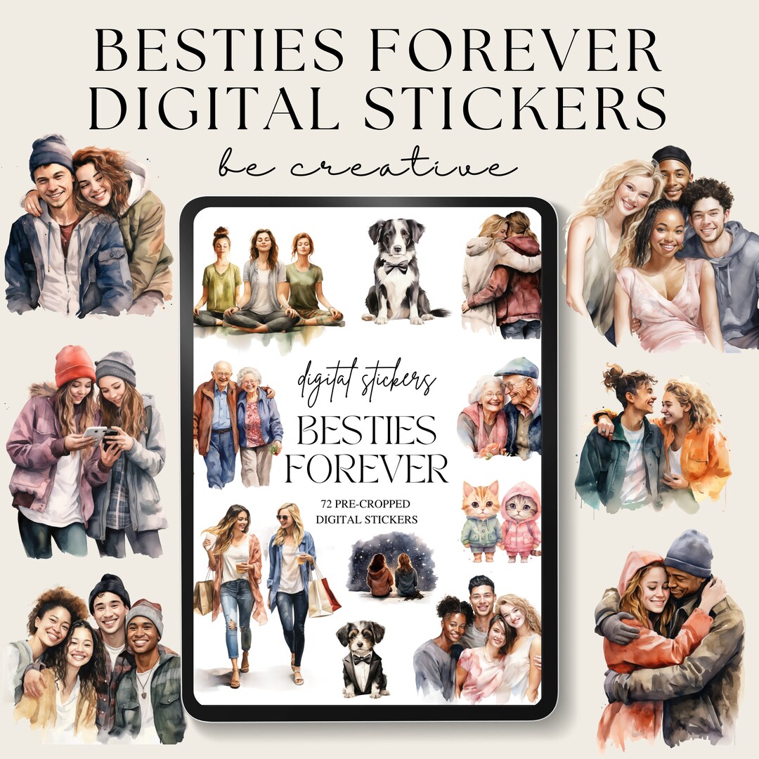 Besties Forever Digital Planner Stickers, Goodnotes Stickers, Friend ...