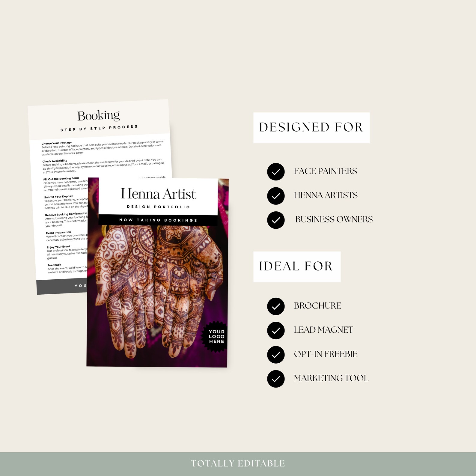 Henna Artist Brochure, Professional Mehndi Business Document, Price ...