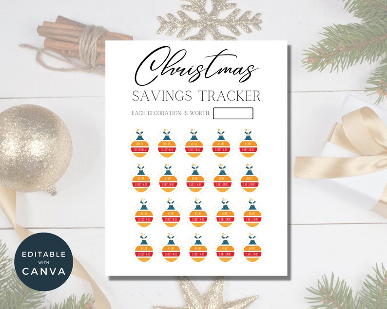 Christmas Savings Tracker, Holiday Savings Tracker, Christmas Savings ...