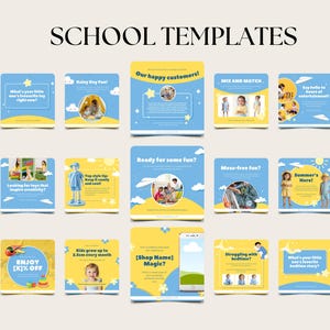 Bright School Instagram Posts, Educational Social Media, Templates ...