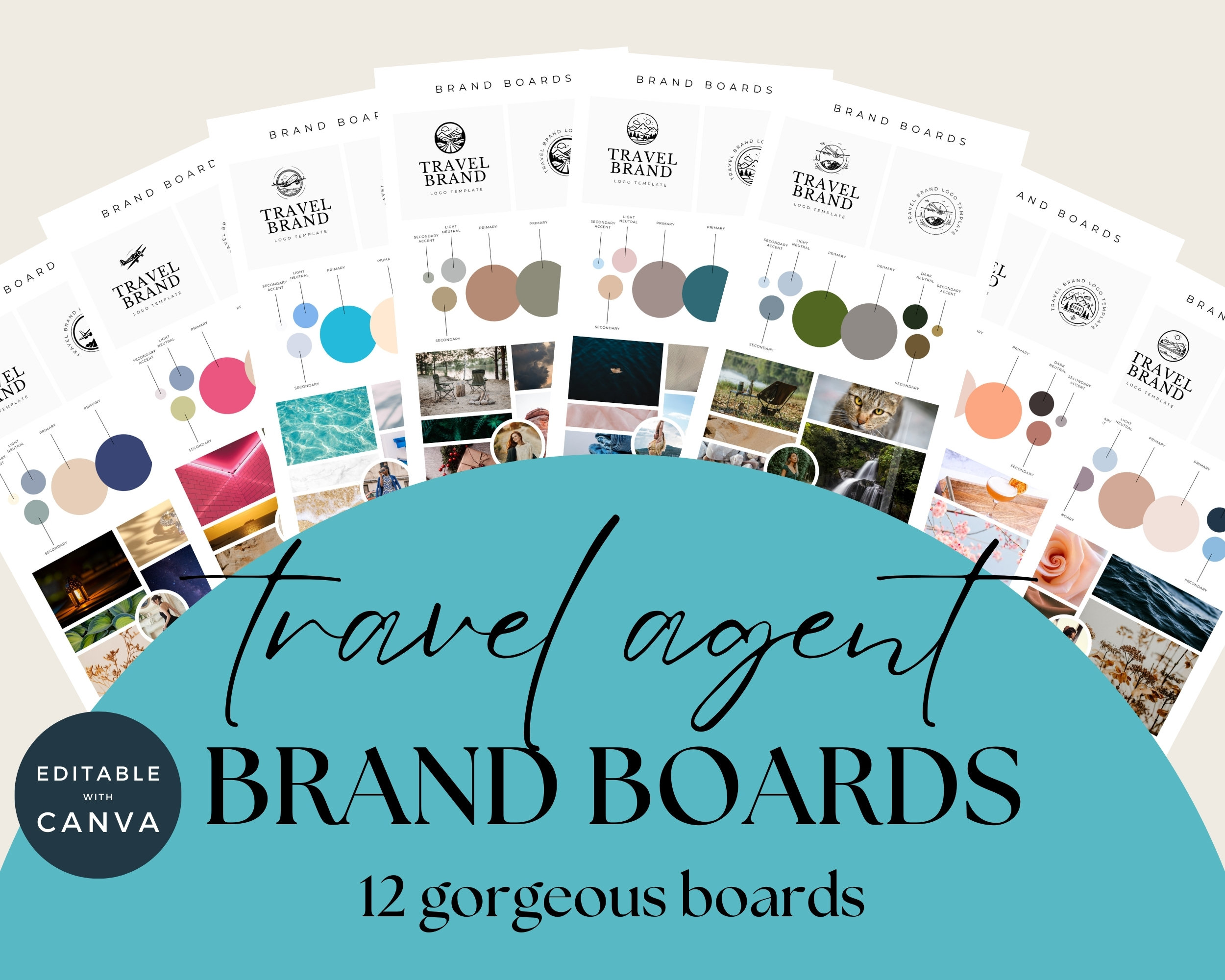 Travel Agent Logos, Editable Logo Design Custom for Businesses, Premade ...