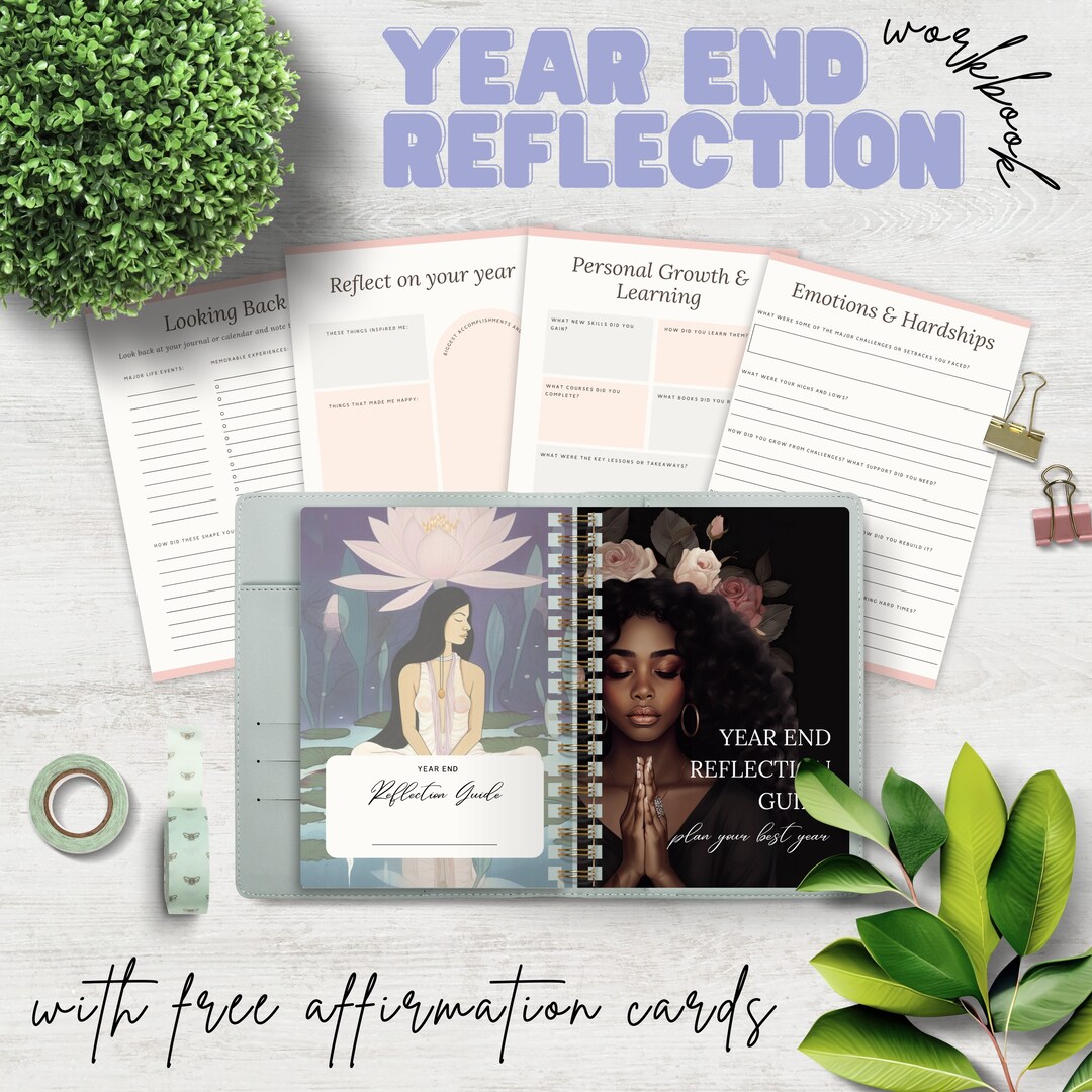 Reflection Journal, End of Year Reflections Workbook, 2024 Printable ...