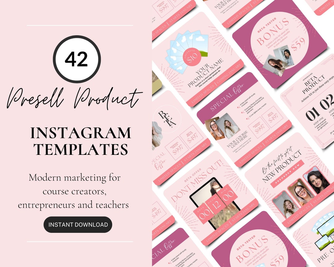 Presell Product Promo Templates, Digital Product Canva Templates ...
