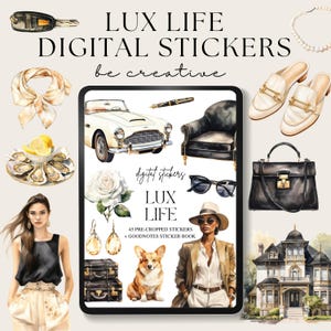 Lux Life Stickers, Goodnotes Lifestyle Stickers, Luxury Pngs, Digital ...