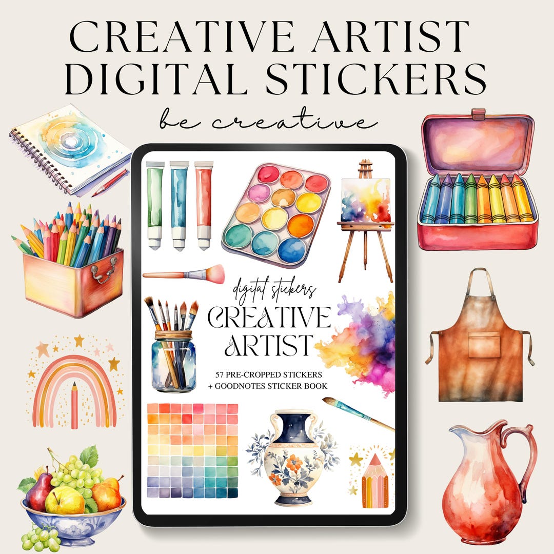 Pegatinas para agenda digital de artistas creativos, pegatinas ...