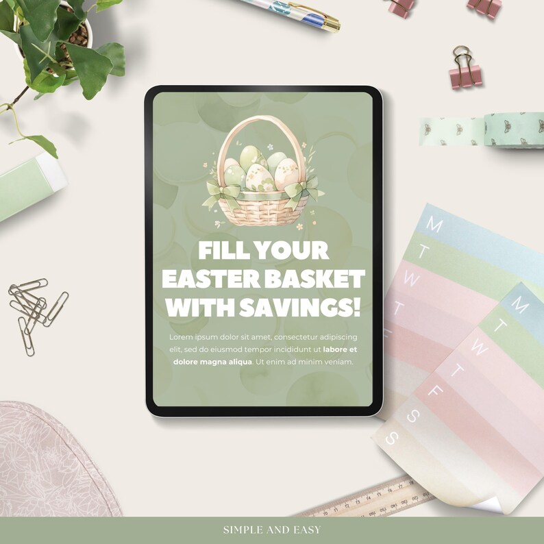 Easter Social Promo Post Bundle, 20 Editable Canva Templates, Easter ...