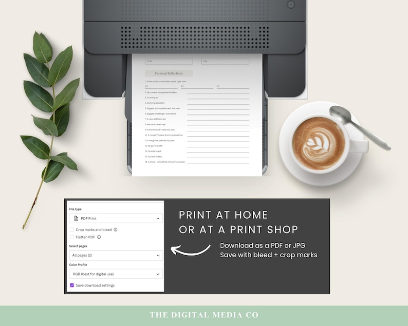 Time Capsule Journal Template, Printable Memory Planner, Keepsake for ...