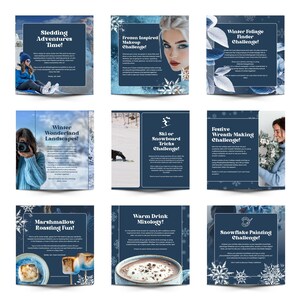Winter Templates, Editable Canva Social Media Posts, Engagement ...
