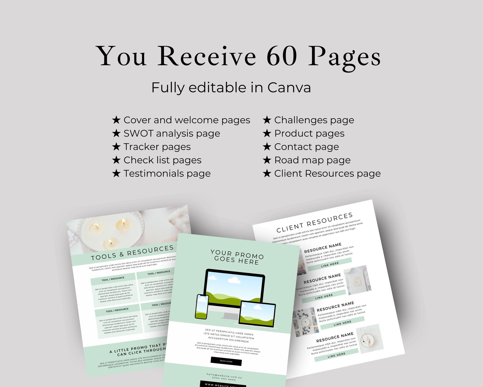 Printable Template Canva, Workbook Template Canva, Lead Magnet Workbook ...