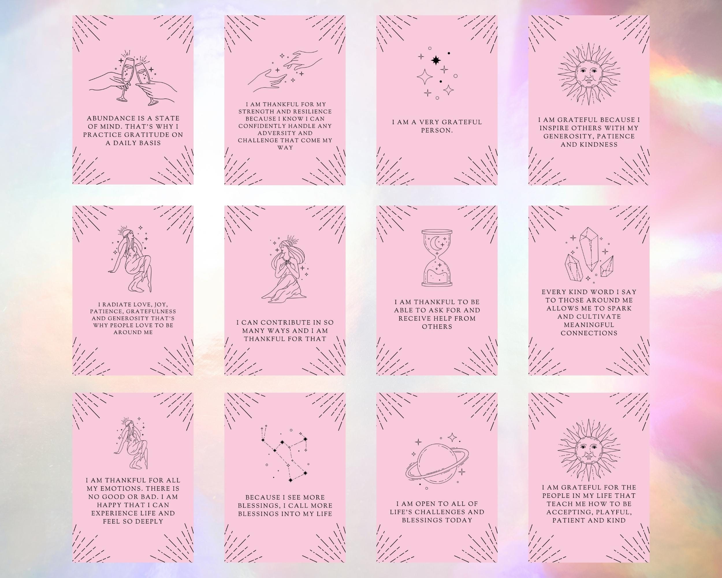 Affirmation Cards Template Canva Affirmation Station - Etsy