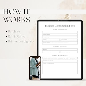 Editable Business Consultation Form, Small Company Template, Canva ...