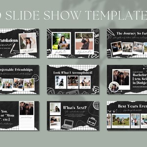 Editable Graduation Slide Show, Class of 2025 or 2026 Digital Photo ...