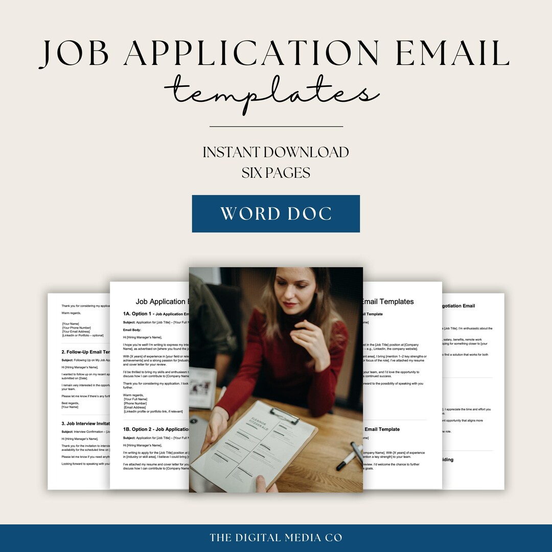Job Application Email Templates, Employment, Post Hunting Form ...
