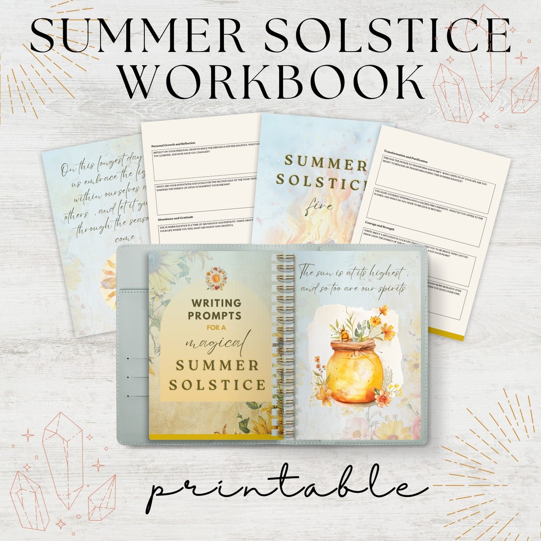 Summer Solstice Workbook, Magical Guide, Printable Spirituality E-book ...