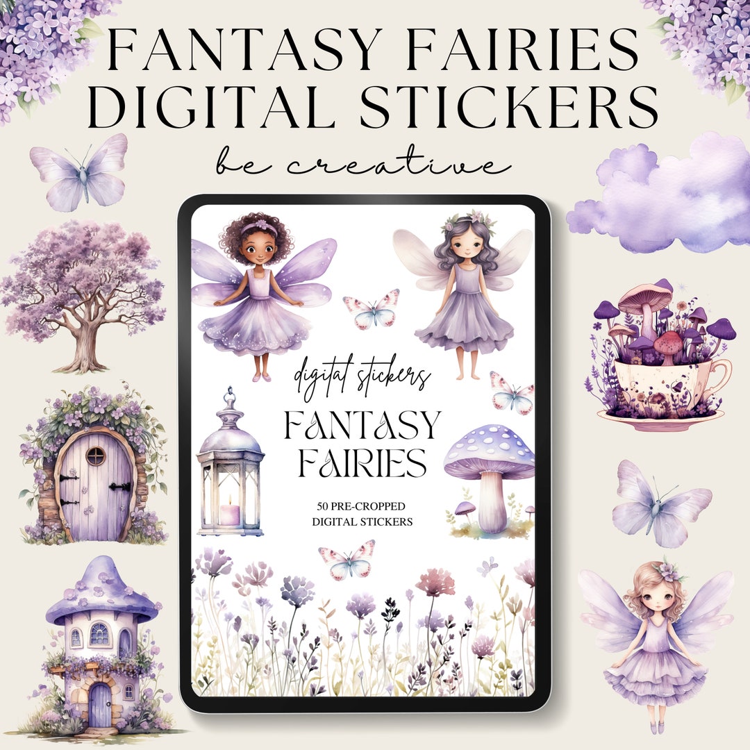 Fantasy Fairy Digital Planner Stickers | Digital Sticker Book ...