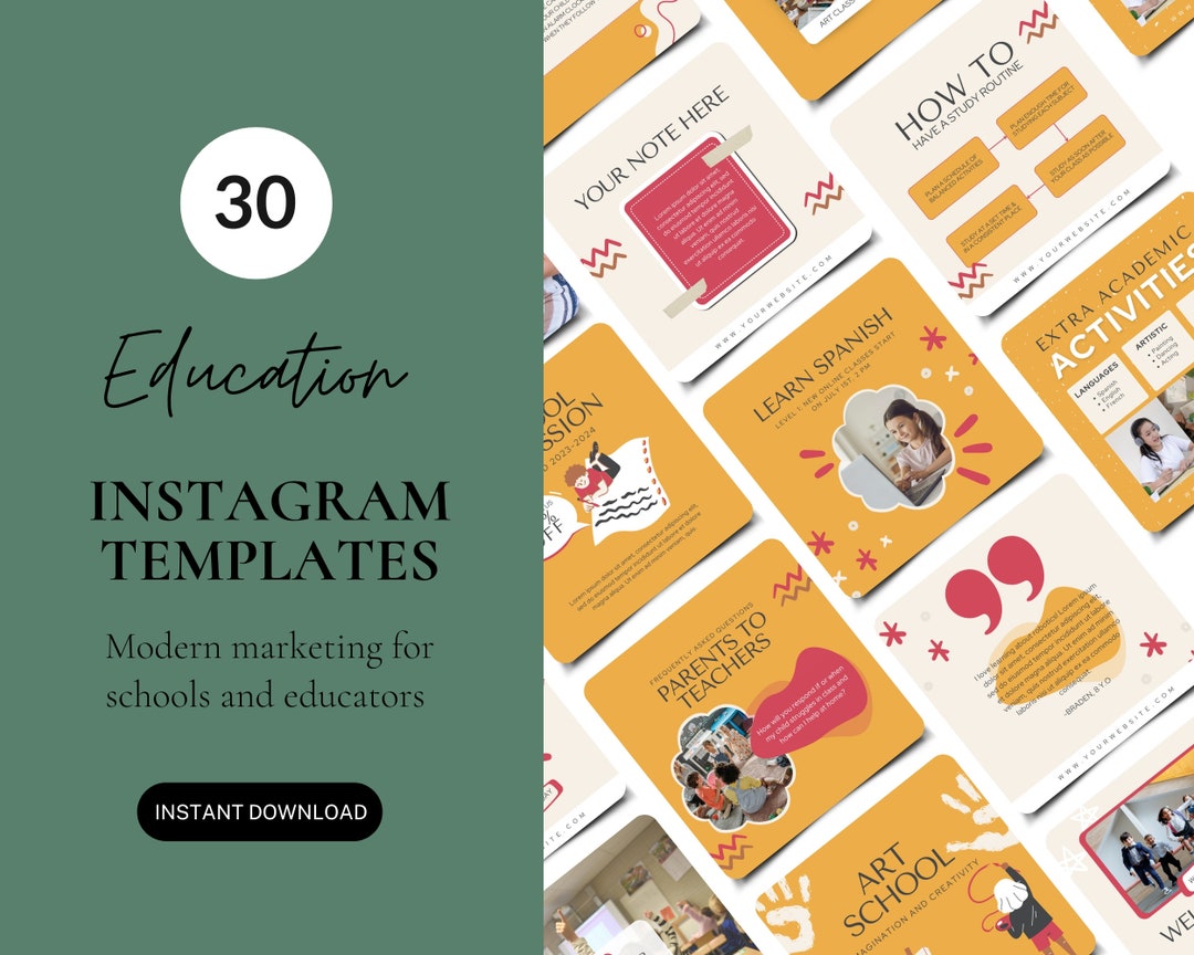 School Instagram Posts, Educational Social Media, Templates, Instagram ...