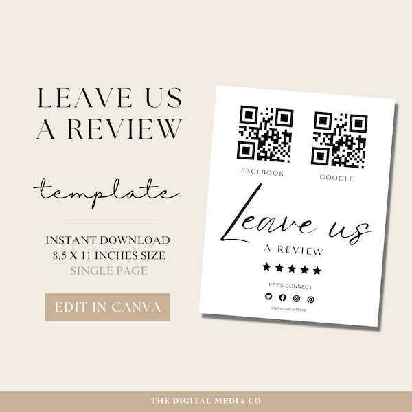 Leave Review Qr Code - Etsy