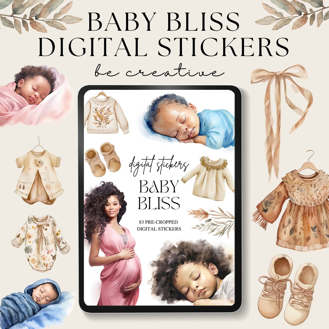 Baby Boy and Girl Digital Planner Stickers, Goodnotes Stickers ...