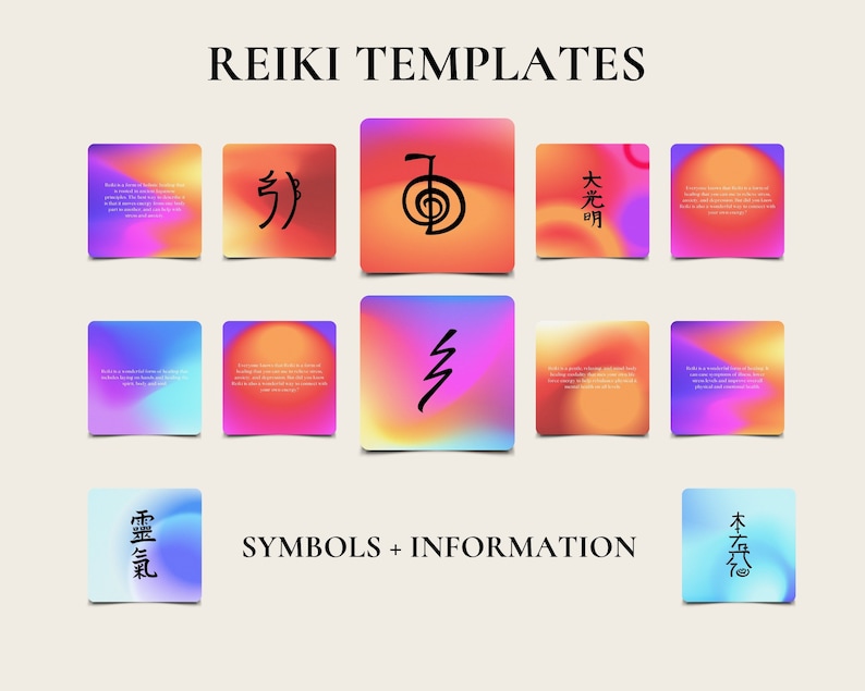 Reiki Instagram Templates Reiki Social Media Posts Canva - Etsy