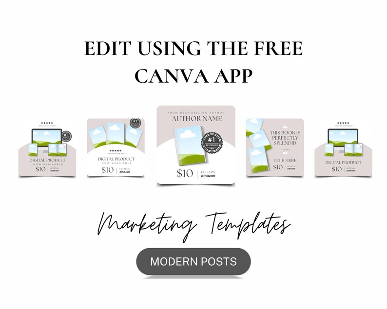 Digital Product Canva Templates Instagram Posts for Small - Etsy