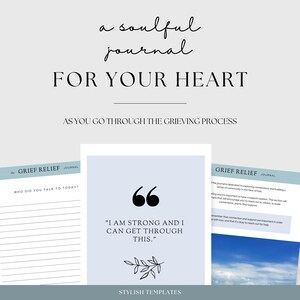 Guided Grief Remembrance Journal, Digital Handbook and Keepsake to Help ...
