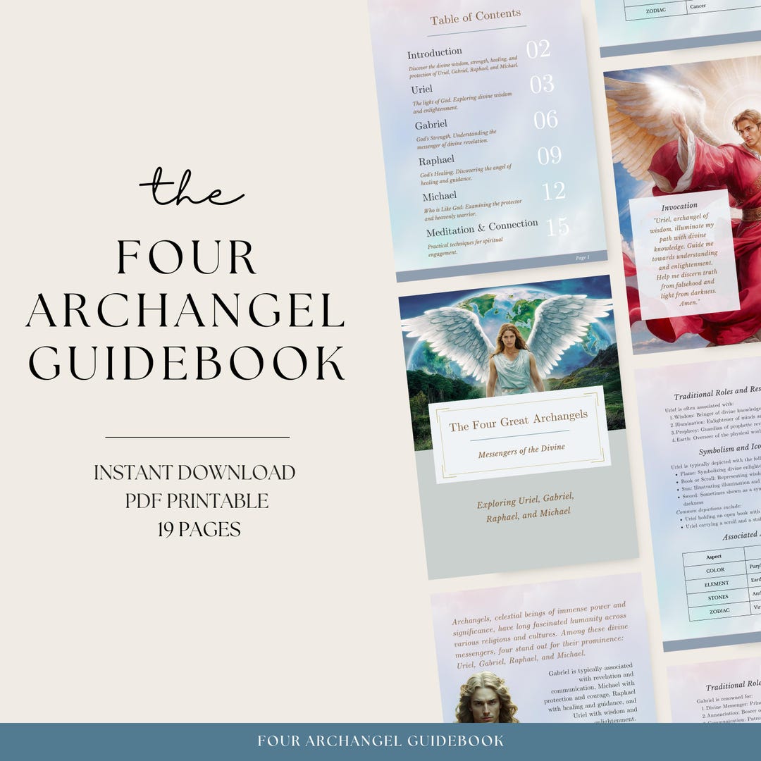 Spiritual Awakening Digital Product, Four Archangel Guidebook, Magical ...