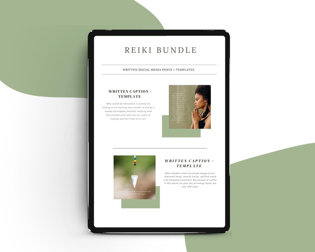 Reiki Master Marketing and Branding Bundle, Reiki Practitioner Written ...