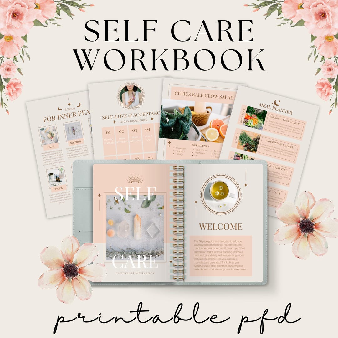 Self Care Workbook Printable PDF - Etsy