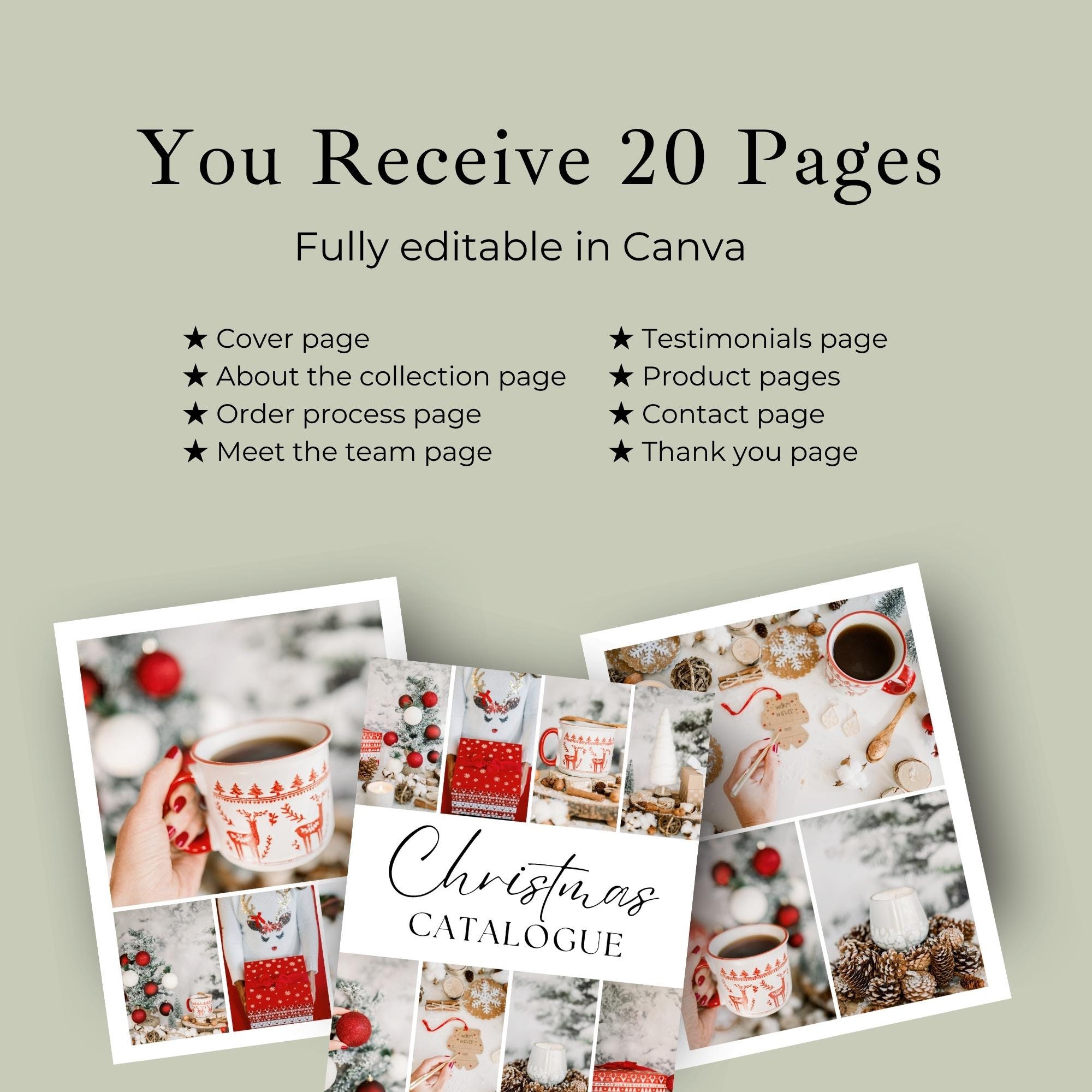 Christmas Catalogue Template, INSTANT DOWNLOAD, Wholesale Gift ...