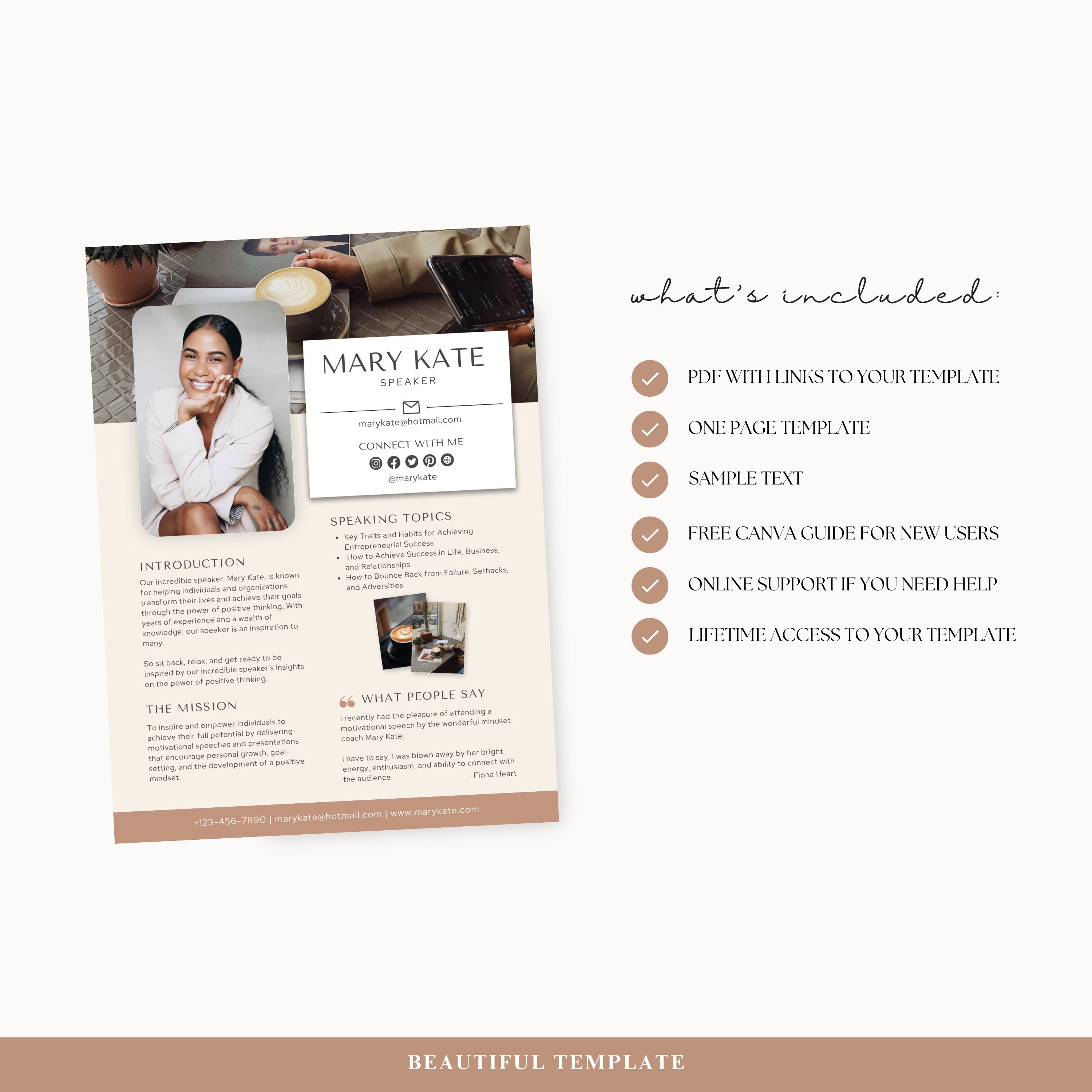 Guest Speaker Template | Single Sheet Presenter Template | Canva ...