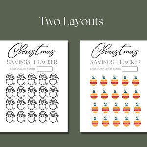 Christmas Savings Tracker, Holiday Savings Tracker, Christmas Savings ...