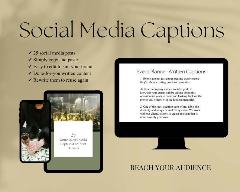 Event Planner Written Social Media Captions, Event Planning Instagram ...