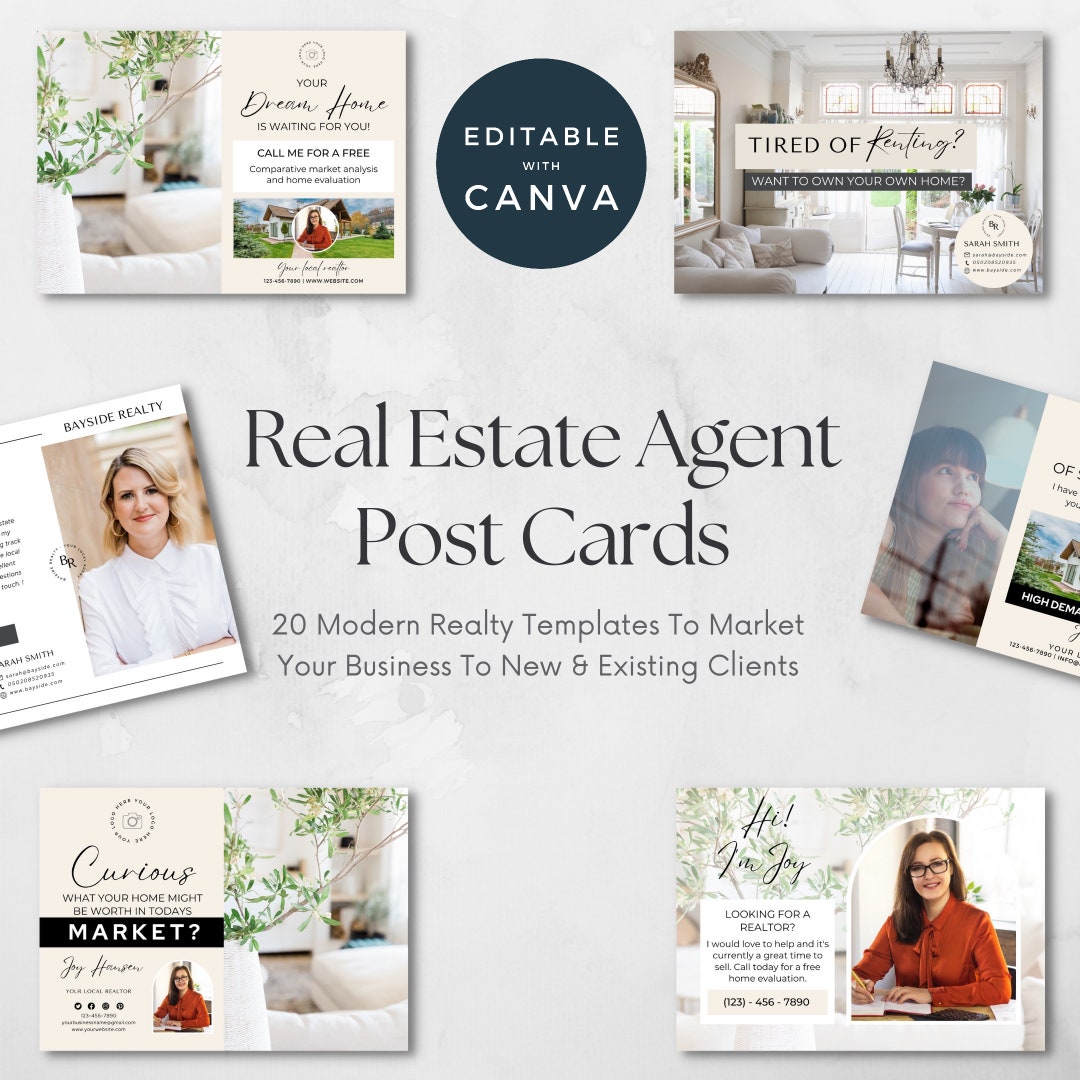 General Real Estate Postcards | Postcard Bundle Template | Real Estate ...