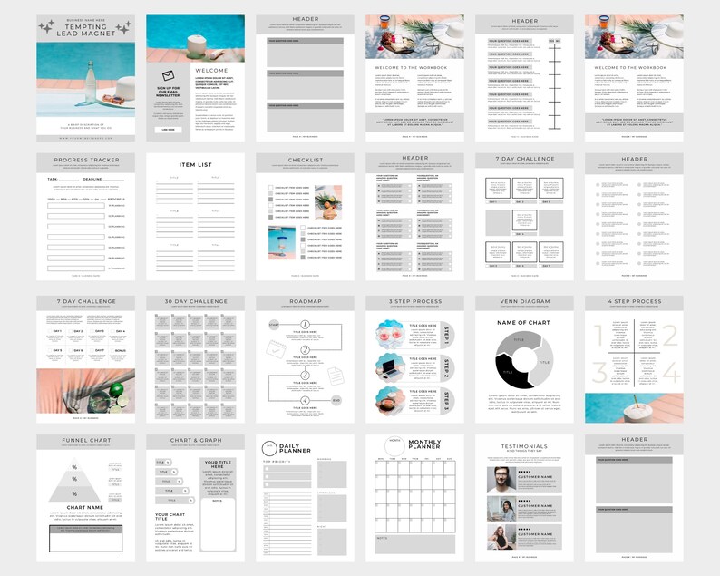 Freebie Digital Template Canva Workbook Template Canva Lead - Etsy