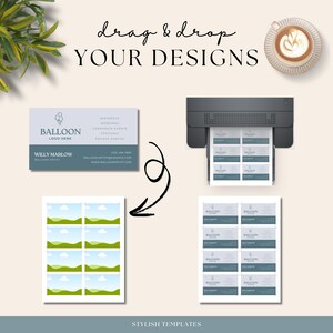 Canva Print Template, Editable Printable 3.5x2 Inch Drag and Drop ...