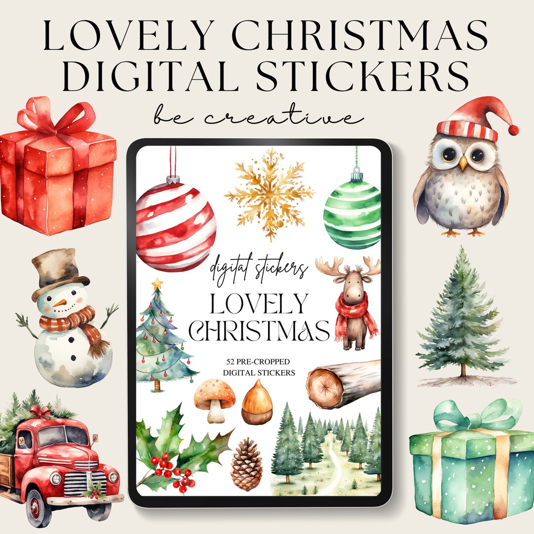 Lovely Christmas Digital Planner Stickers | Digital Sticker Book ...