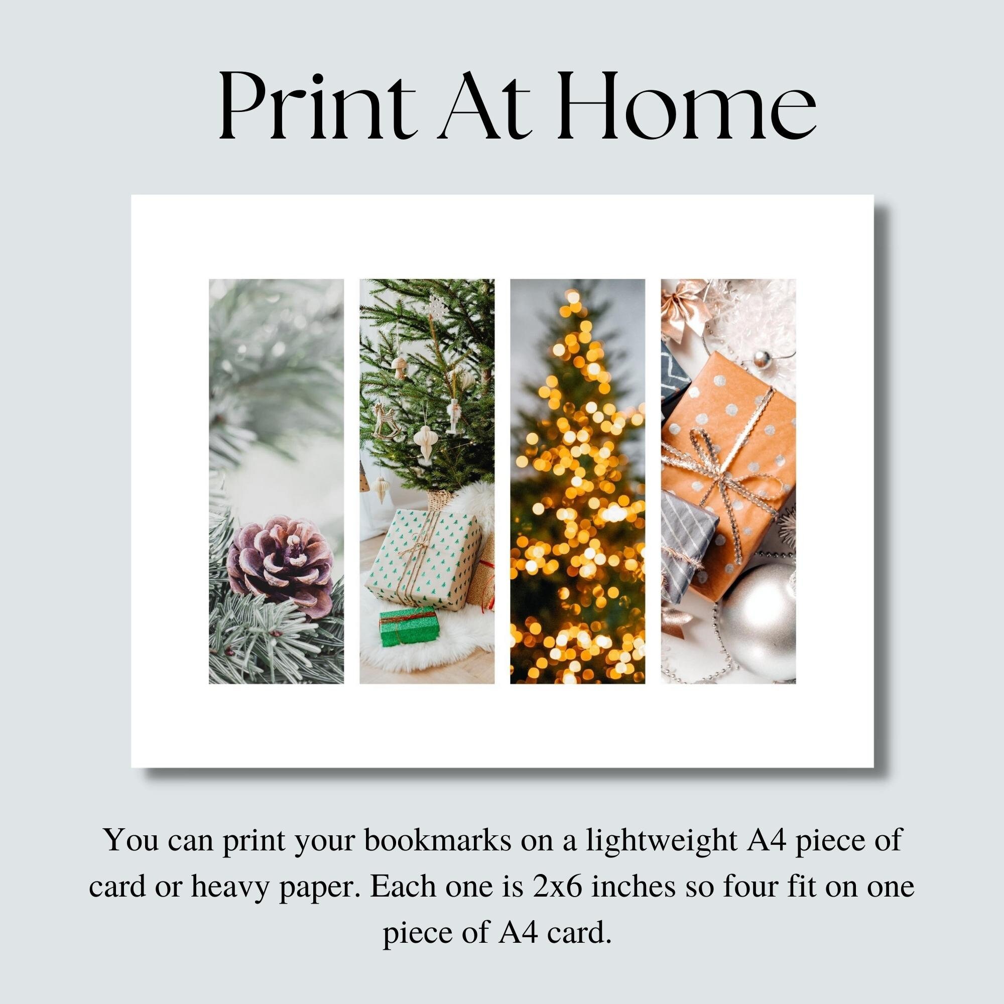 Christmas Trees Digital Download Bookmark, Printable Christmas Tree ...