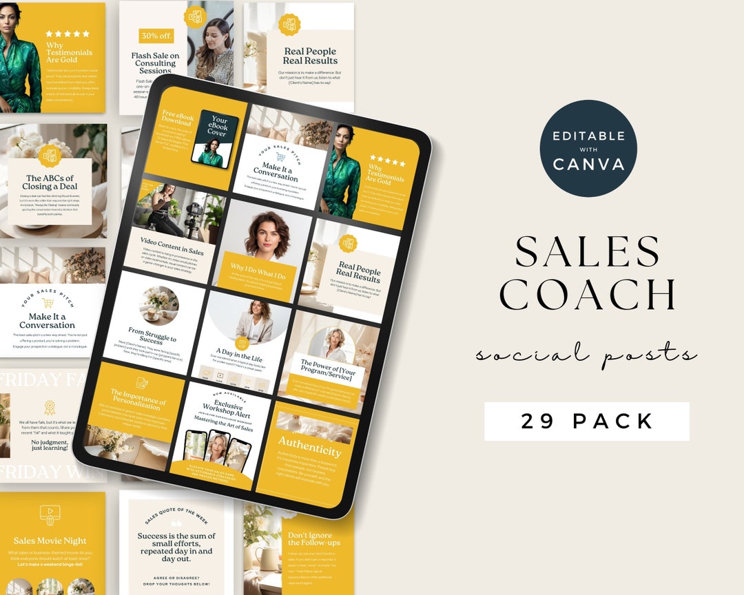 Sales Coach Instagram Templates, Professional Marketing Social Media ...